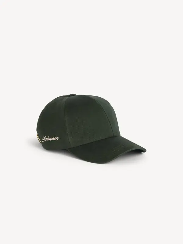 Balmain Washed Cotton Cap - Khaki