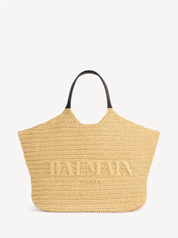 Balmain Crochet Tote Bag - Beige
