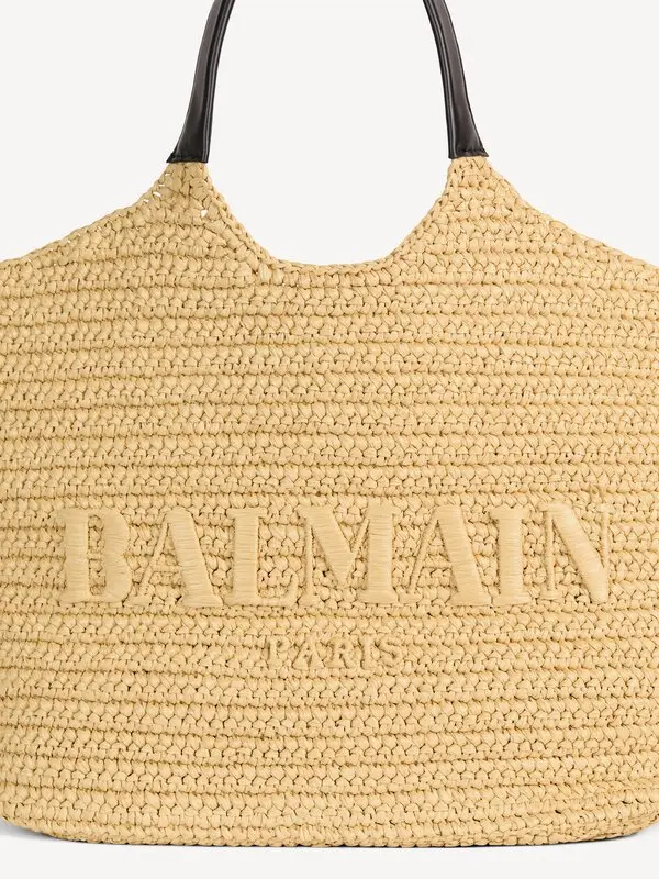 Balmain Crochet Tote Bag - Beige