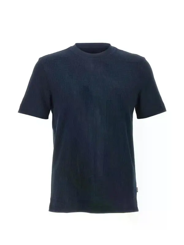 BOSS Jacquard-check T-shirt