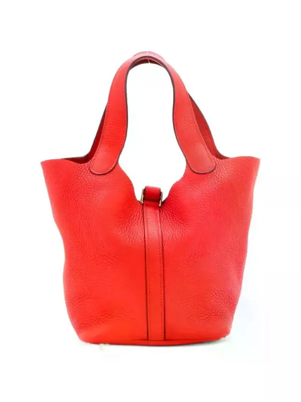 Hermès Picotin Lock Bag Clemence Pm - Red