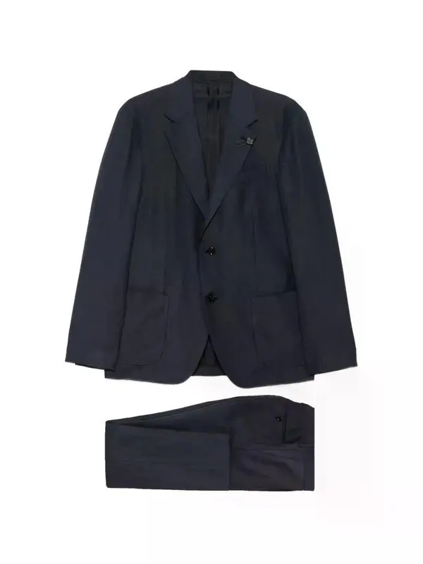 LARDINI Flower-pin Single-breasted Suit - Blue