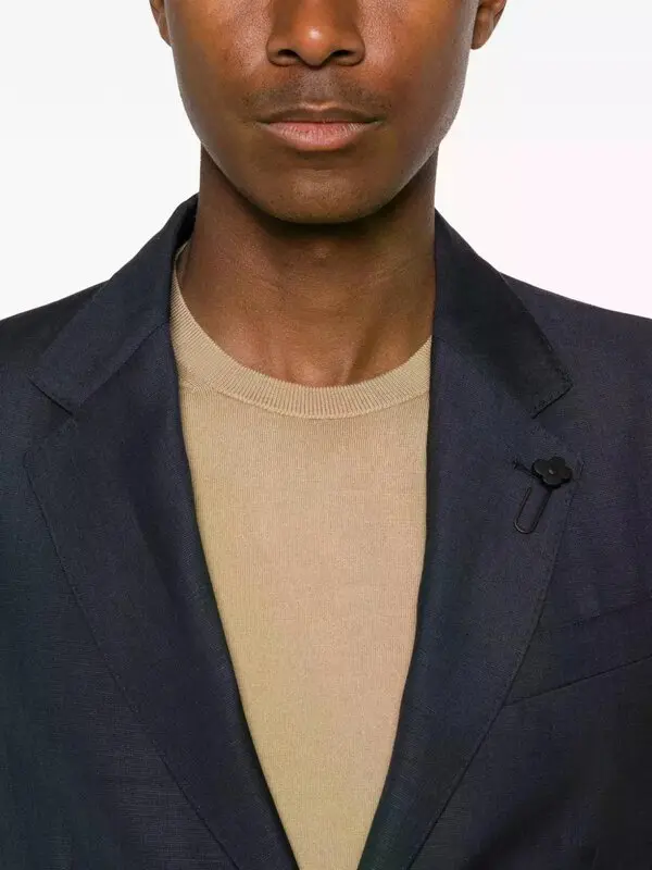 LARDINI Flower-pin Single-breasted Suit - Blue