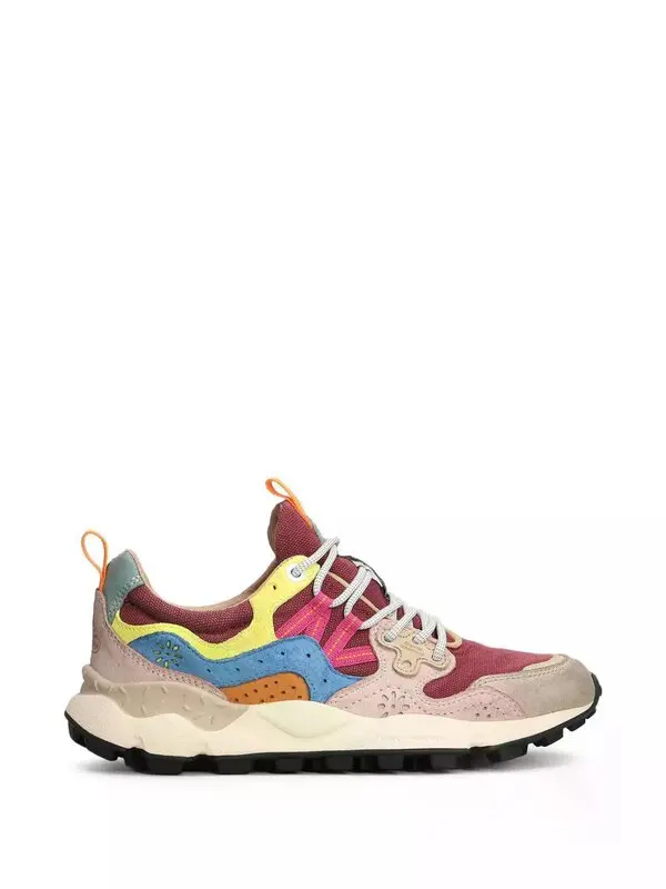 FLOWER MOUNTAIN Panelled Suede-trim Sneakers