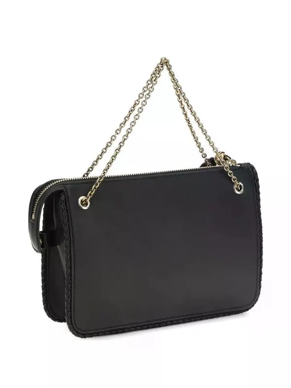 Etro Braided-trim Leather Crossbody Bag