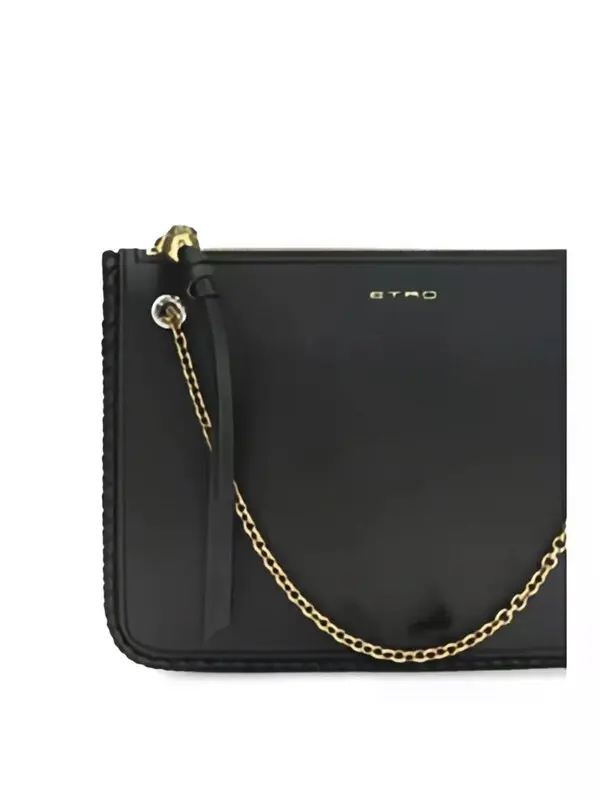 Etro Braided-trim Leather Crossbody Bag