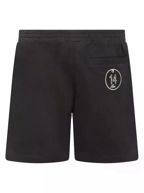 14BROS Cotton Track Shorts With Embroidered Logo