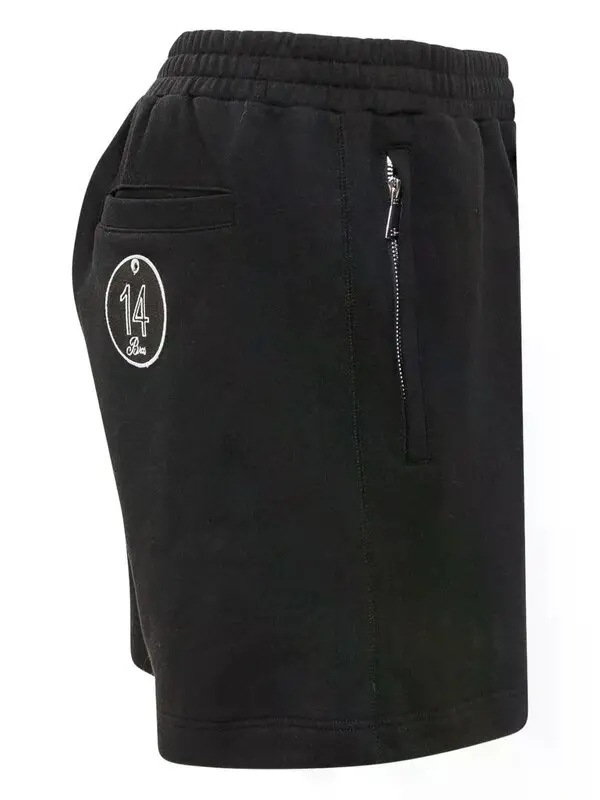 14BROS Cotton Track Shorts With Embroidered Logo