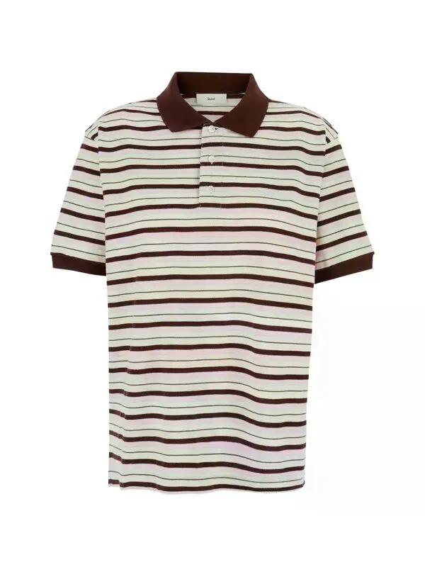 DUNST Striped Cotton Polo Shirt