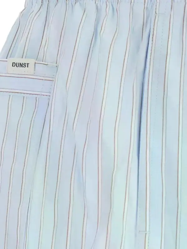 DUNST Striped Drawstring Shorts - Blue