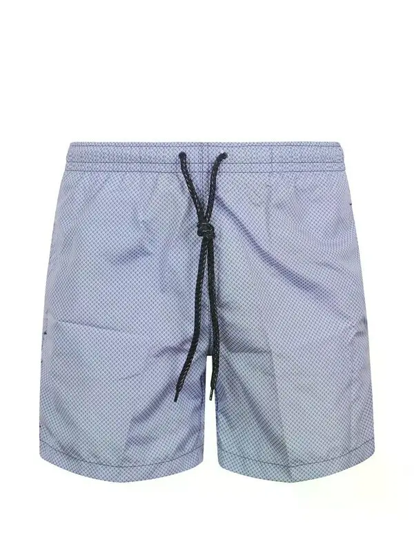 DRUMOHR Geometric-print Swim Shorts - Blue