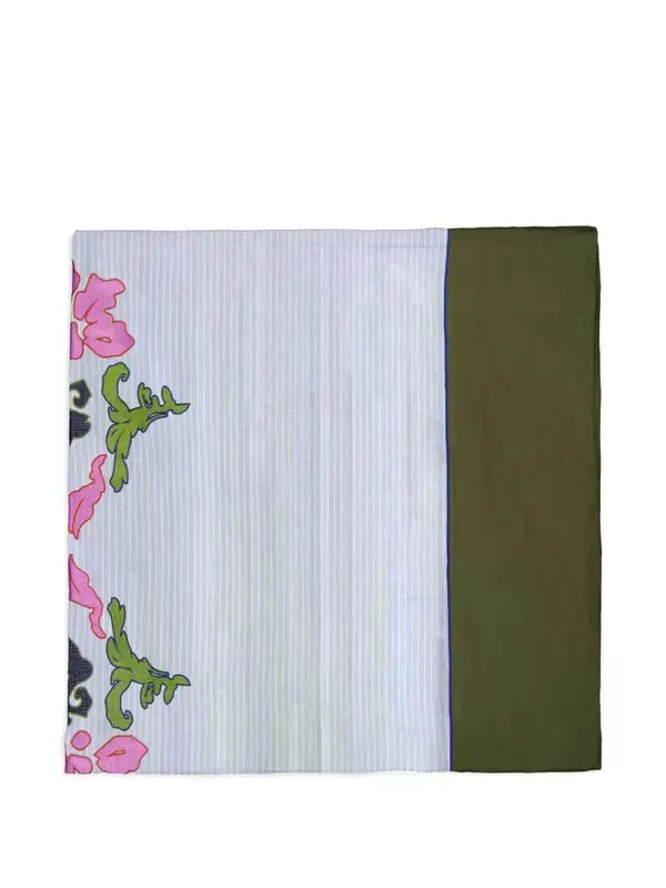 PAULA Embroidered Striped Tablecloth