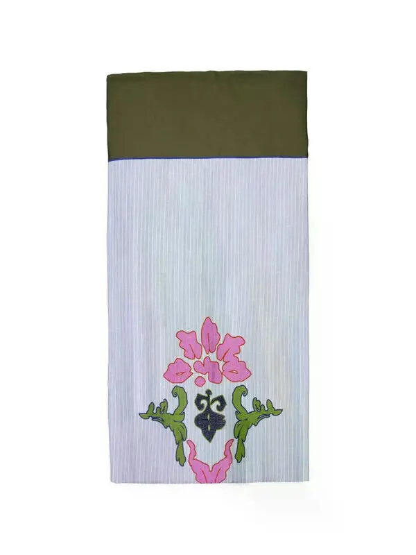 PAULA Embroidered Striped Tablecloth