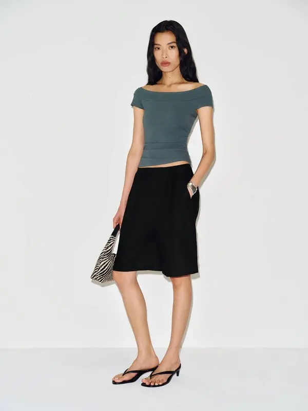 REFORMATION Florence Knit Top - Grey