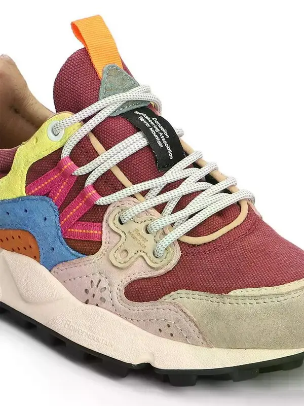 FLOWER MOUNTAIN Panelled Suede-trim Sneakers - Neutrals