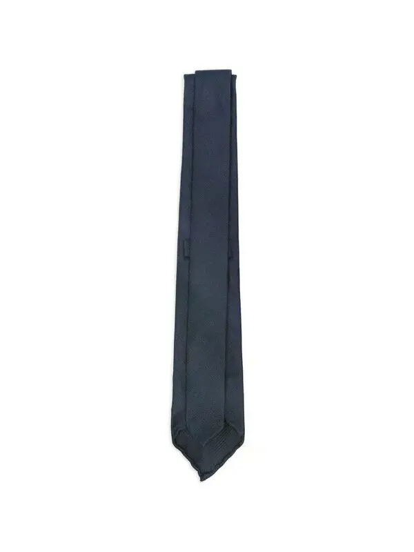 DELL'OGLIO Martin Textured-finish Tie - Blue