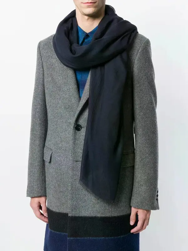DELL'OGLIO Plain Scarf - Blue