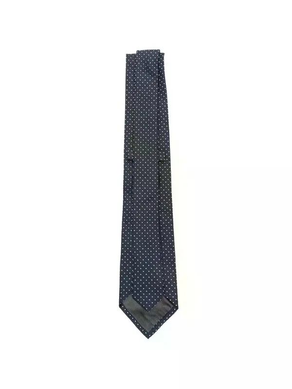 DELL'OGLIO Martin Polka Dot Tie - Blue