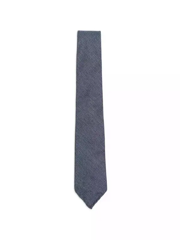 DELL'OGLIO Martin Patterned Neck Tie - Blue