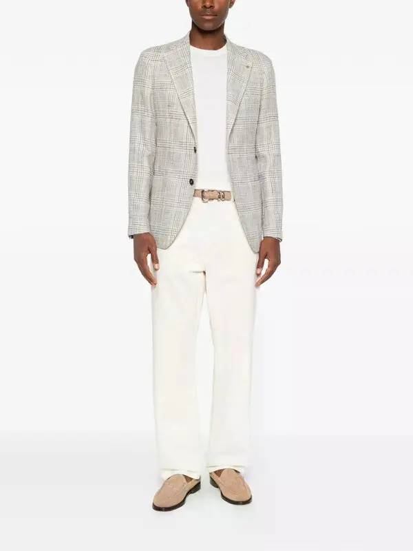 Tagliatore Check-pattern Blazer - Neutrals