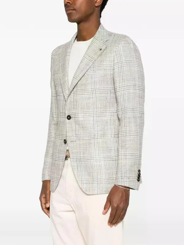 Tagliatore Check-pattern Blazer - Neutrals