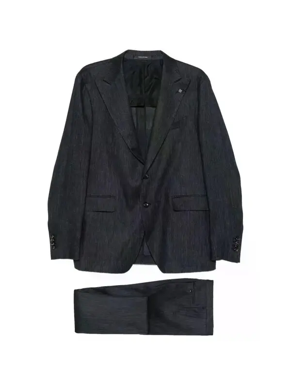 Tagliatore Peak-lapel Single-breasted Suit - Blue