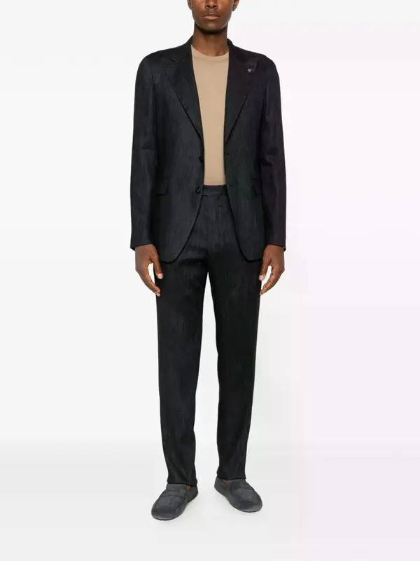 Tagliatore Peak-lapel Single-breasted Suit - Blue