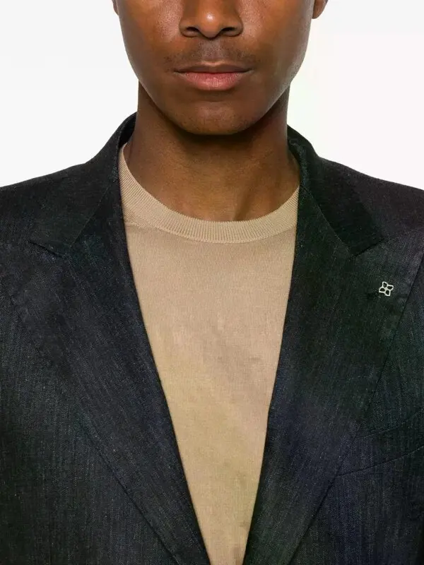 Tagliatore Peak-lapel Single-breasted Suit - Blue
