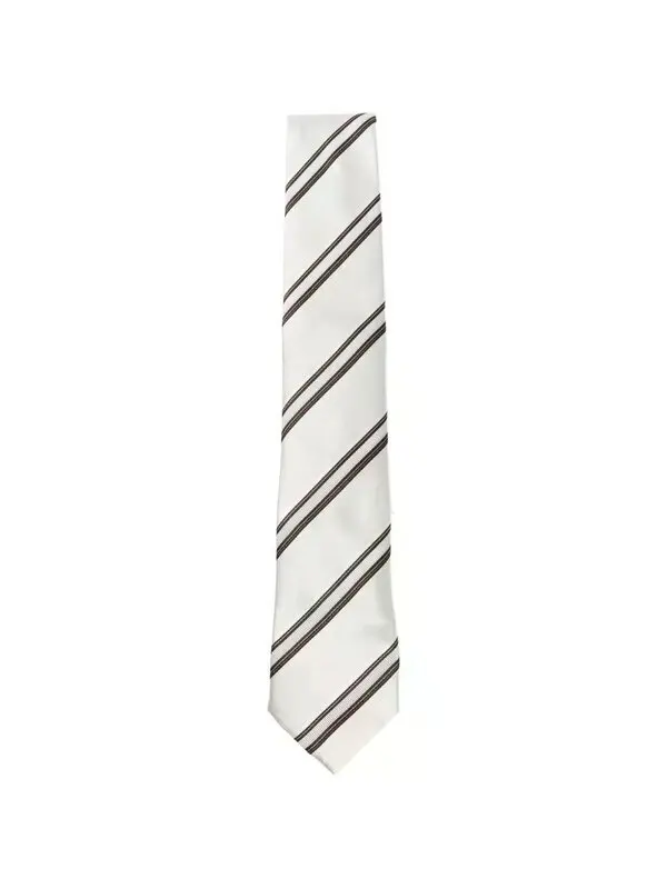 Brunello Cucinelli Striped Tie - Grey