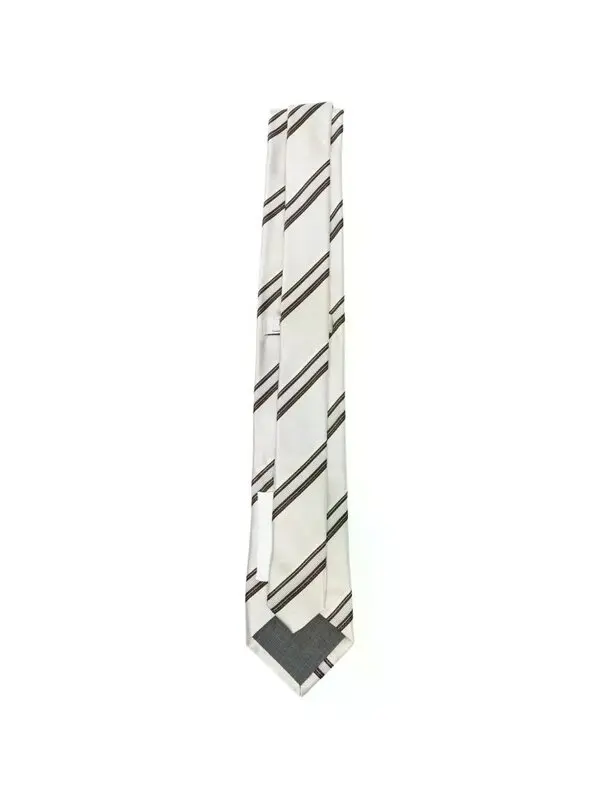 Brunello Cucinelli Striped Tie - Grey