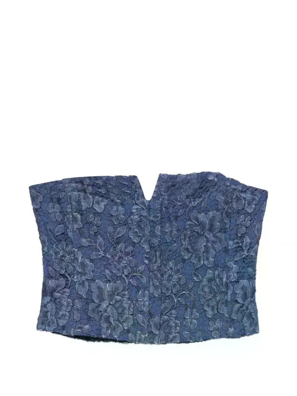 Federica Tosi Floral-lace Strapless Top
