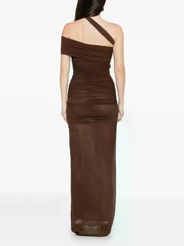 Amen Asymmetric-neck Maxi Dress