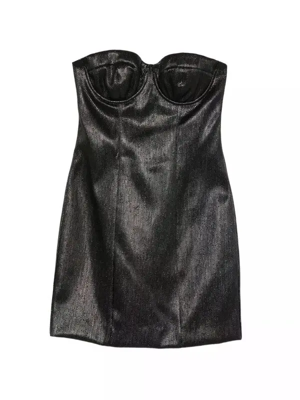Federica Tosi Metallic-finish Mini Dress - Black