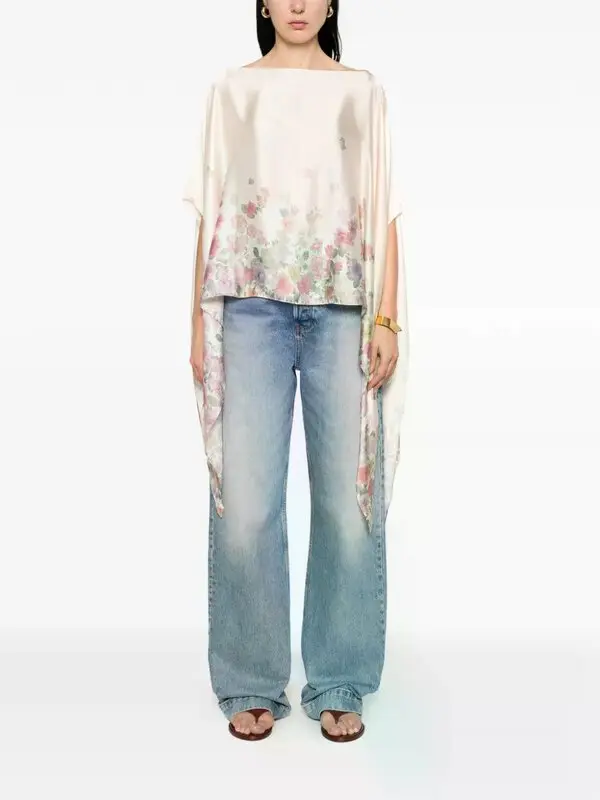 TWINSET Floral Poncho