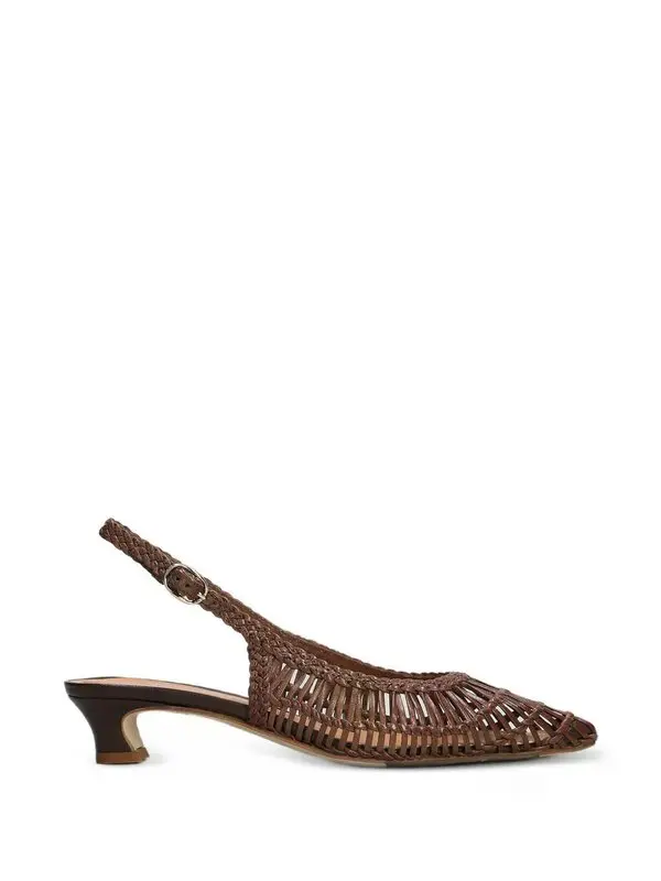 JULIE DEE Woven Slingback Pumps