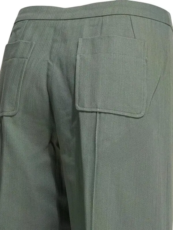 Soeur Harry Patch-pocket Wide-leg Trousers - Green