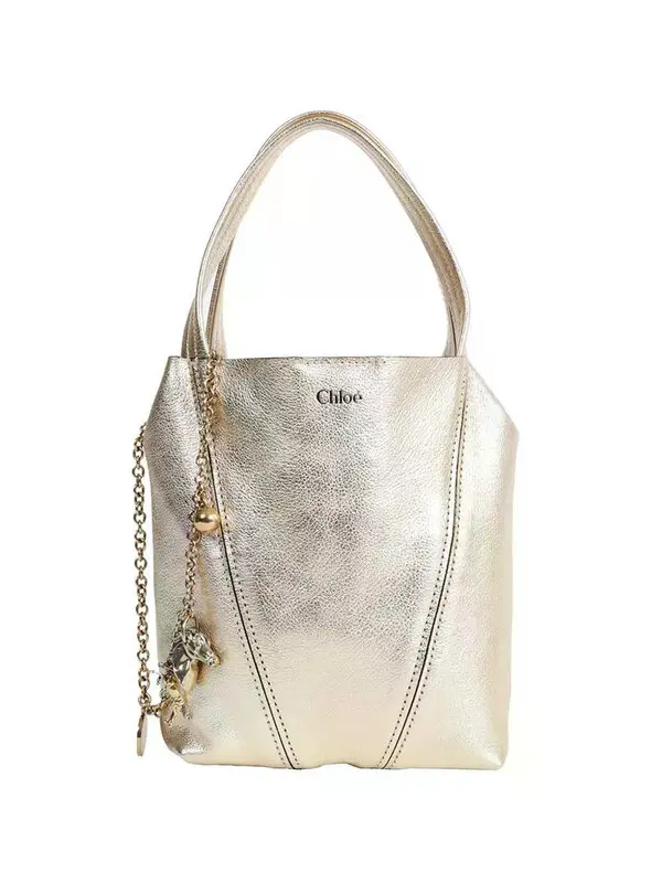 Chloé Small Spin Horse-charm Tote Bag - Gold