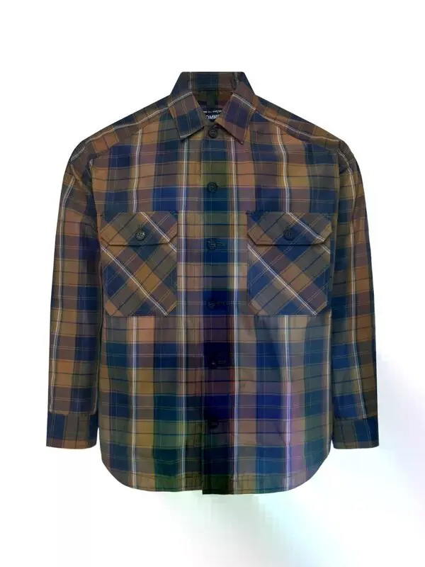 Comme Des Garçons Plaid Chest-pocket Jacket - Brown