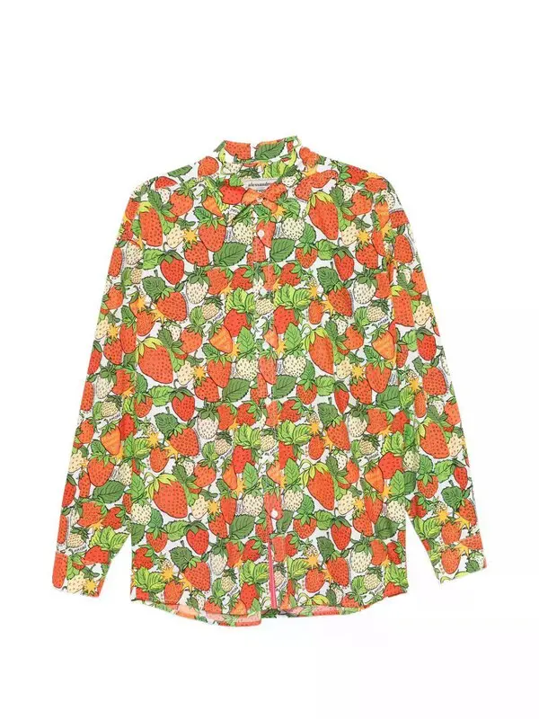 ALESSANDRO ENRIQUEZ Strawberry-print Shirt - White