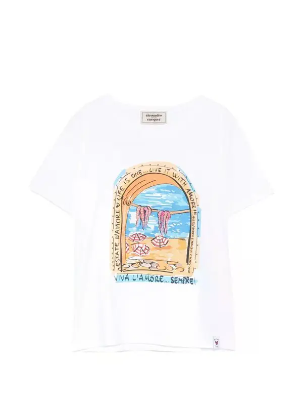 ALESSANDRO ENRIQUEZ Cotton T-shirt - White