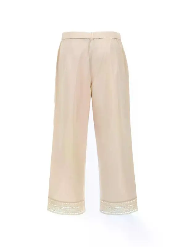 ELENA MIRÒ Straight-leg Trousers With Embroidered Hem