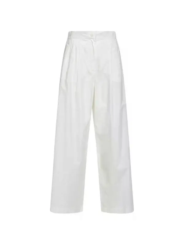Max Mara Pleated Wide-leg Trousers - White