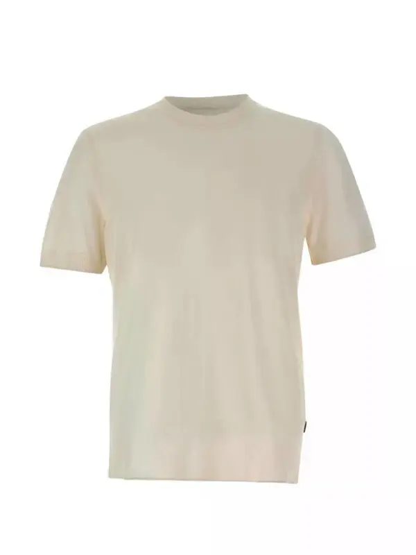 BOSS Crew-neck Silk T-shirt - Neutrals