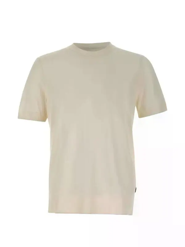 BOSS Crew-neck Silk T-shirt - Neutrals
