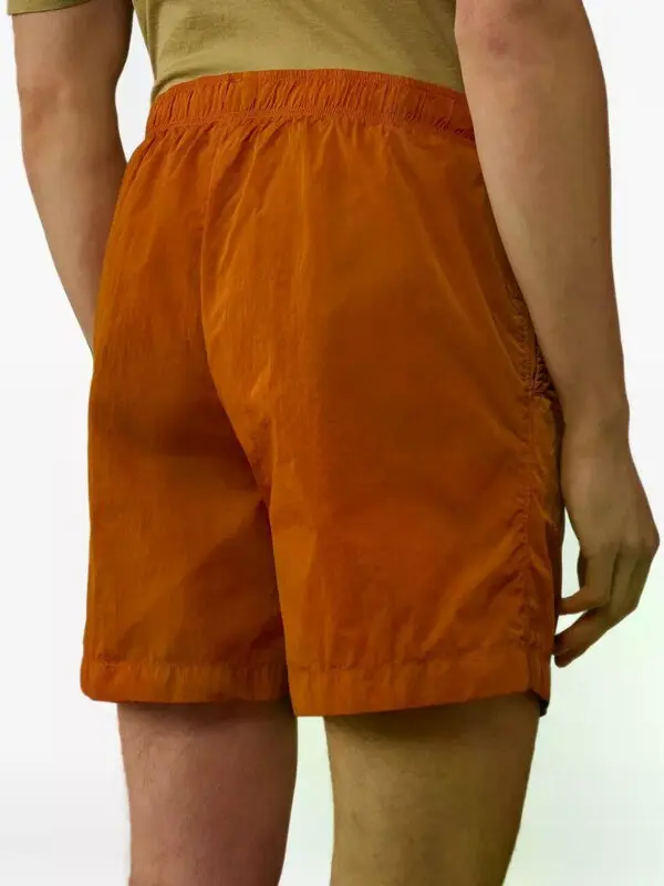 C.P. COMPANY Eco-chrome R Logo-patch Swim Shorts - Orange