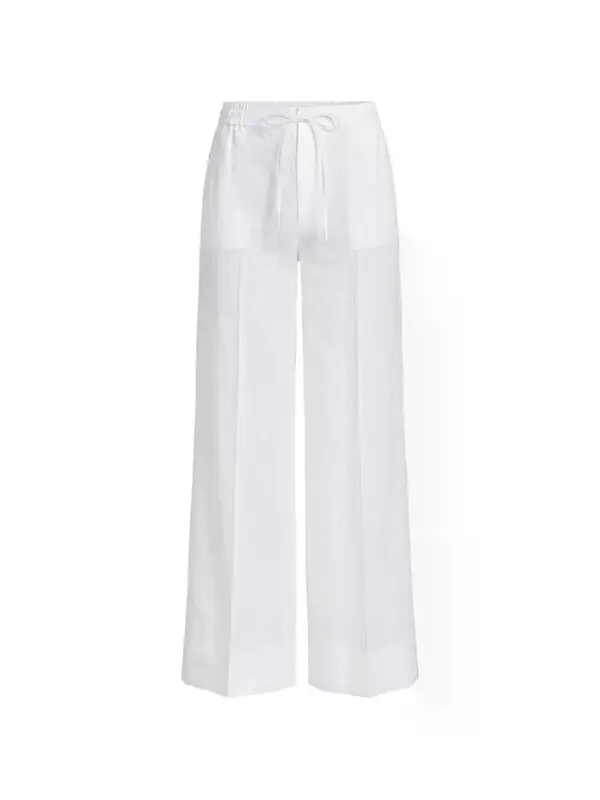 TWINSET Drawstring Palazzo Pants - White
