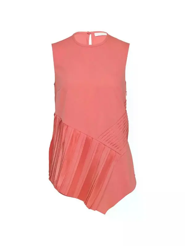 CLUB21 COLLECTION Georgette Danielle Pleated Asymmetric Top