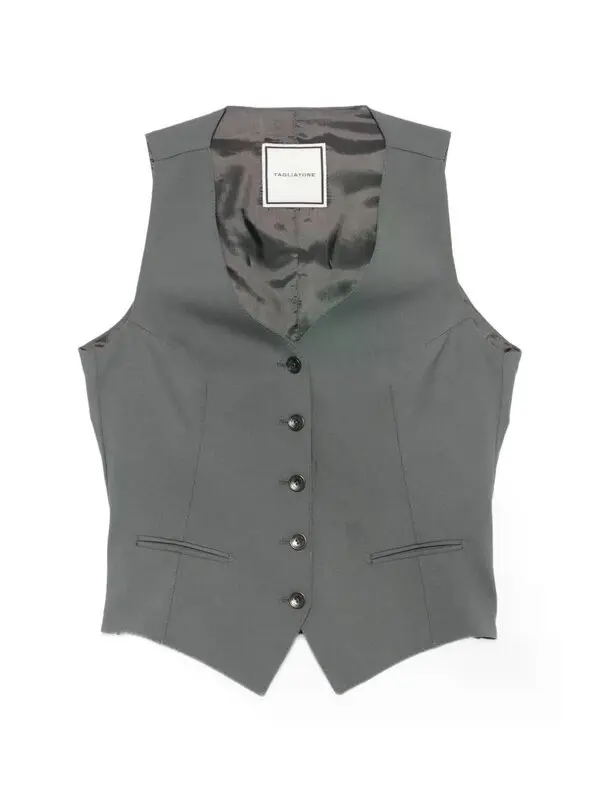 Tagliatore Buttoned Waistcoat - Grey