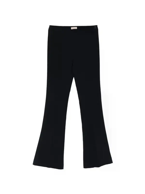 BLANCA VITA Pressed-crease Flared Trousers - Blue