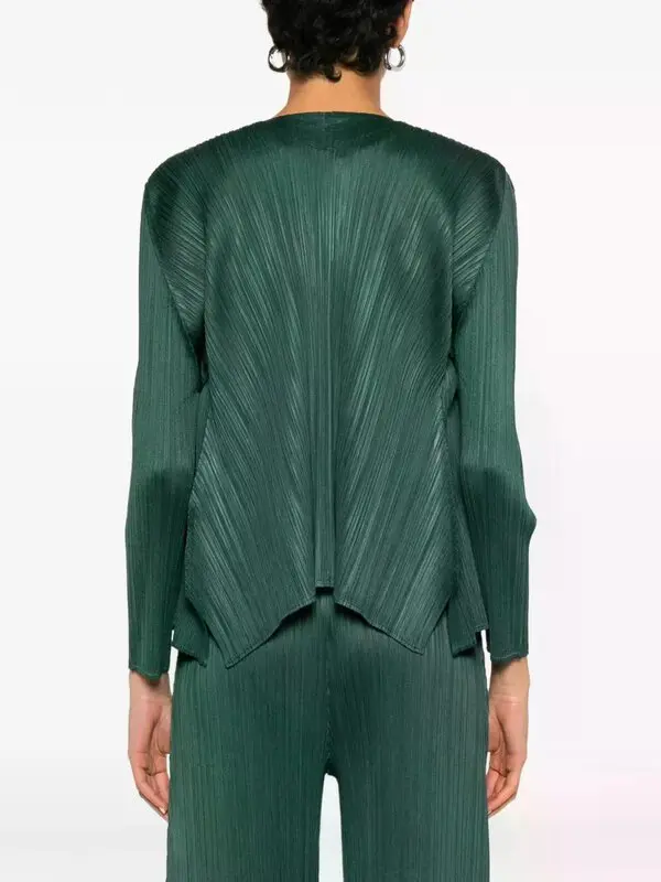 Issey Miyake Pleated Asymmetric Cardigan